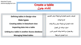 Lesson6 Create Tables | PPT
