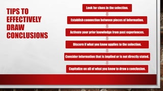 Lesson 21 - Drawing Conclusions | PPTX