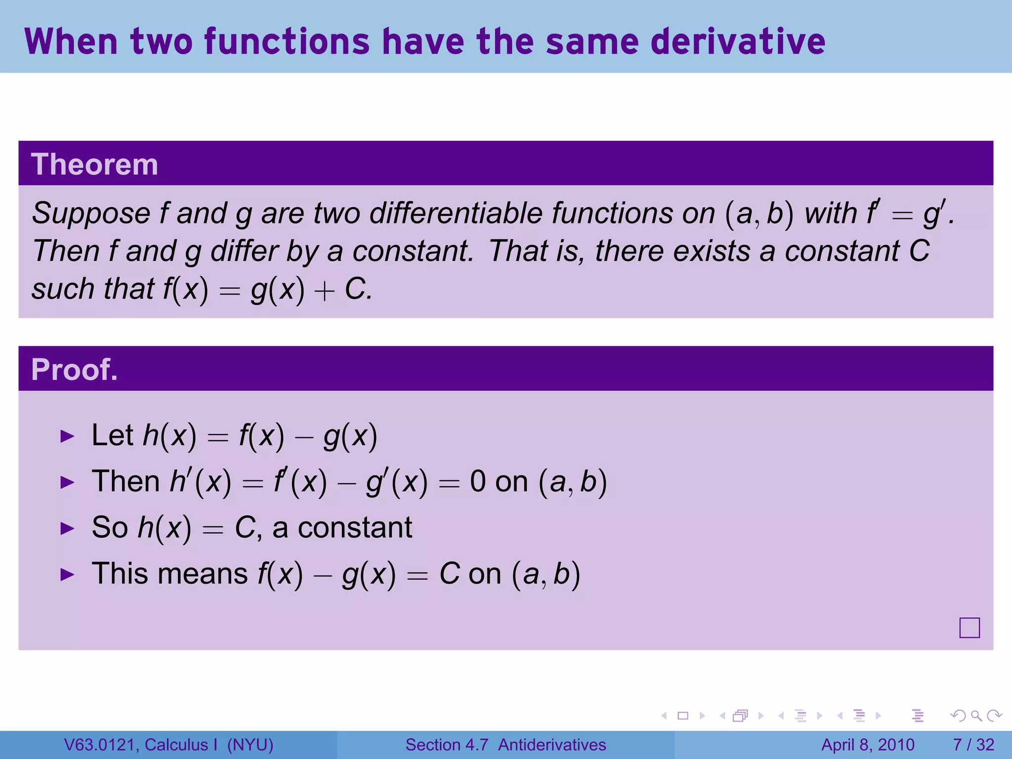Lesson 21: Antiderivatives (slides) | PDF