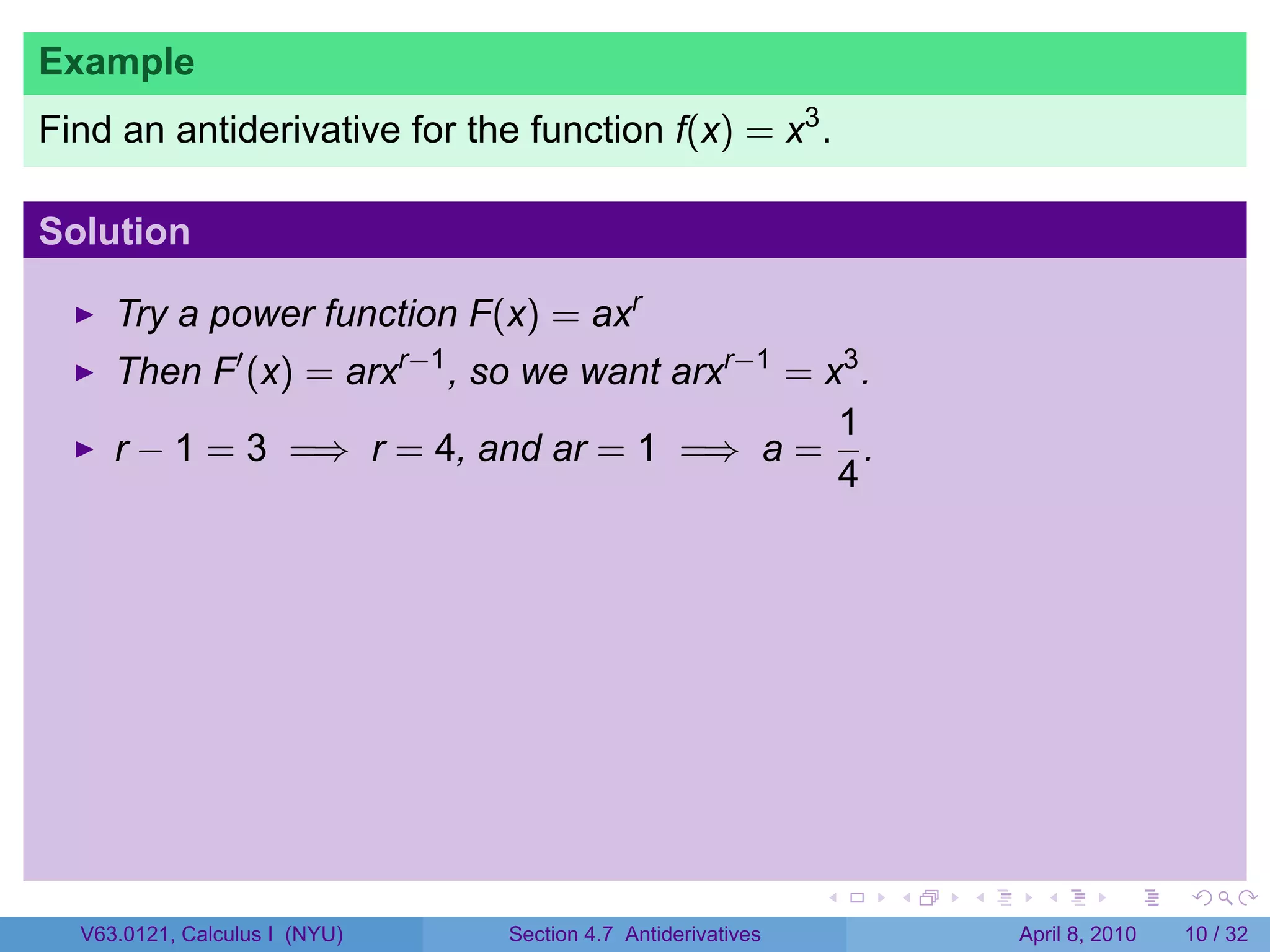 Lesson 21: Antiderivatives (slides) | PDF