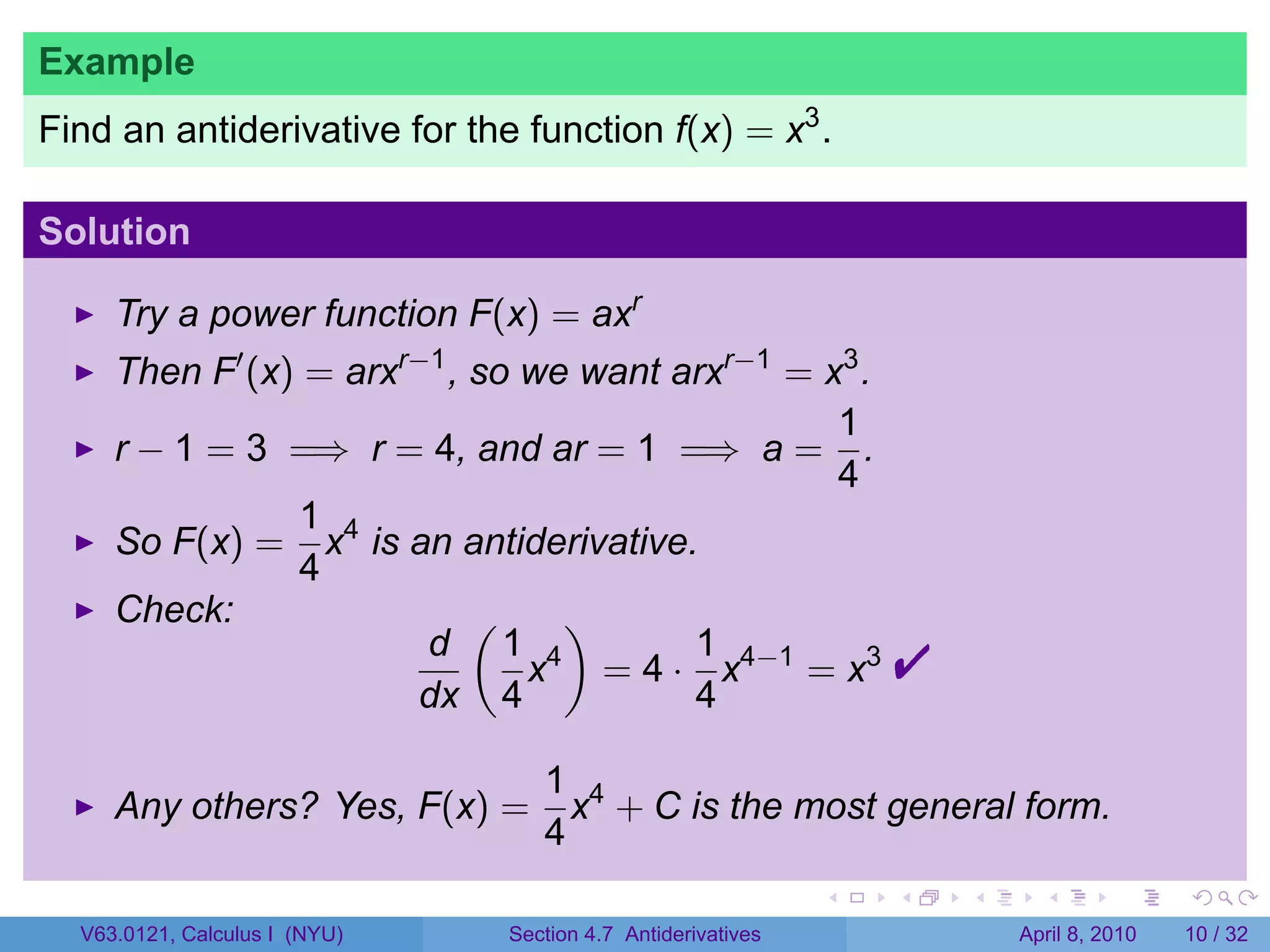 Lesson 21: Antiderivatives (slides) | PDF