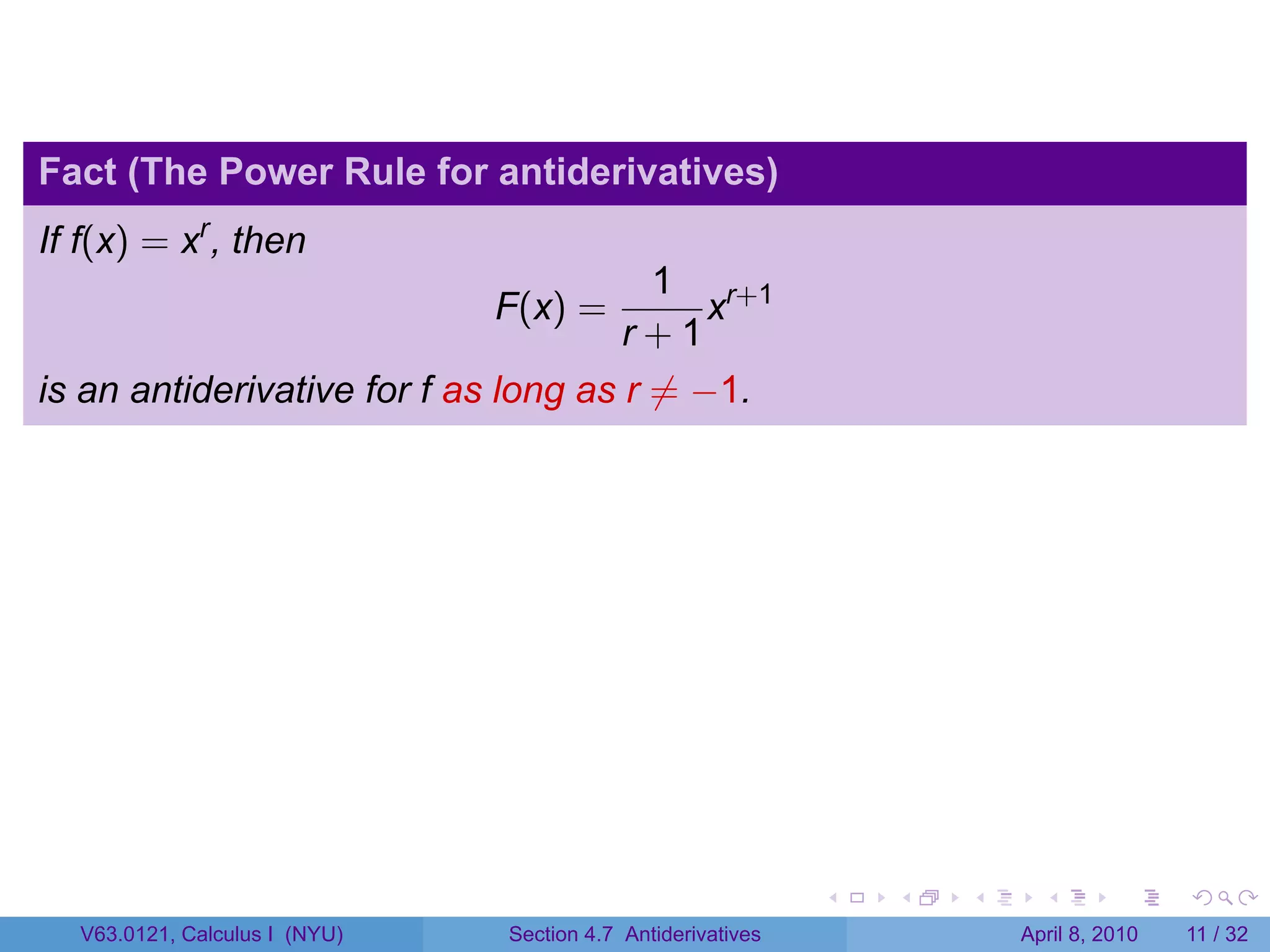 Lesson 21: Antiderivatives (slides) | PDF