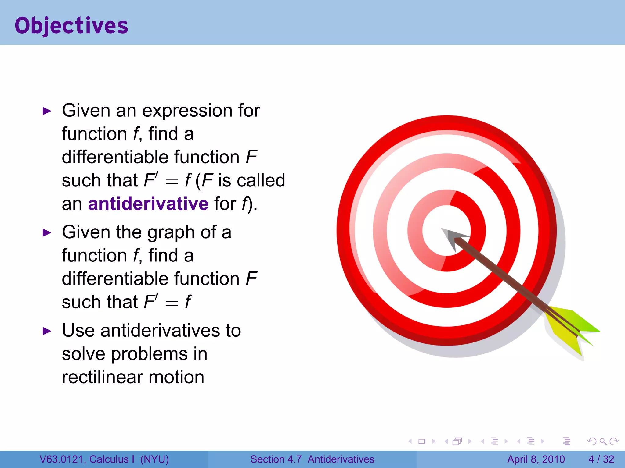 Lesson 21: Antiderivatives (slides) | PDF