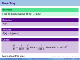 Lesson 21: Antiderivatives (slides) | PDF
