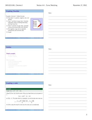 Lesson 21: Curve Sketching (Section 041 handout) | PDF