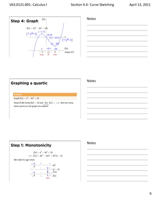 Lesson 21: Curve Sketching (handout) | PDF