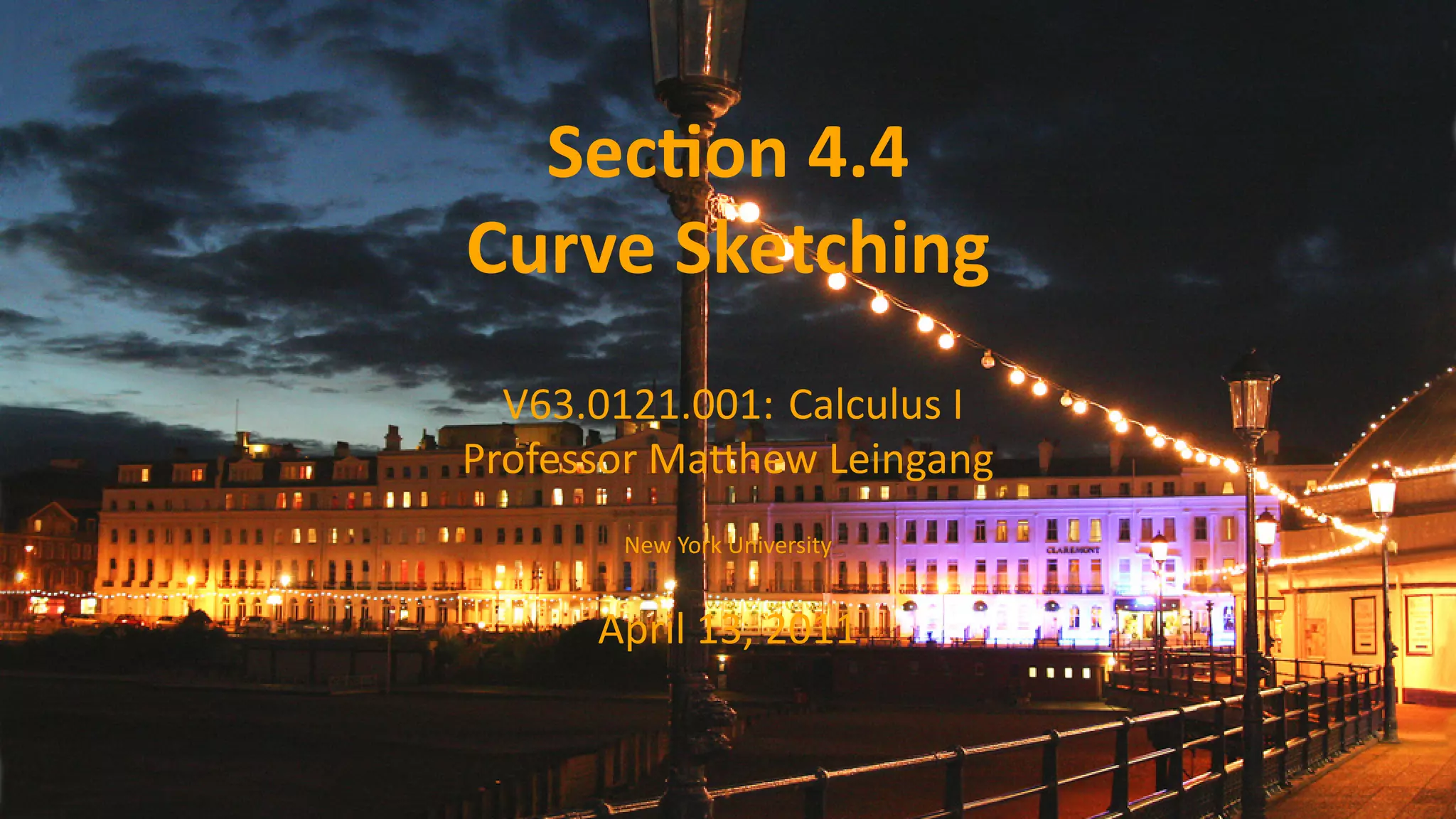 Lesson 21: Curve Sketching (slides) | PDF