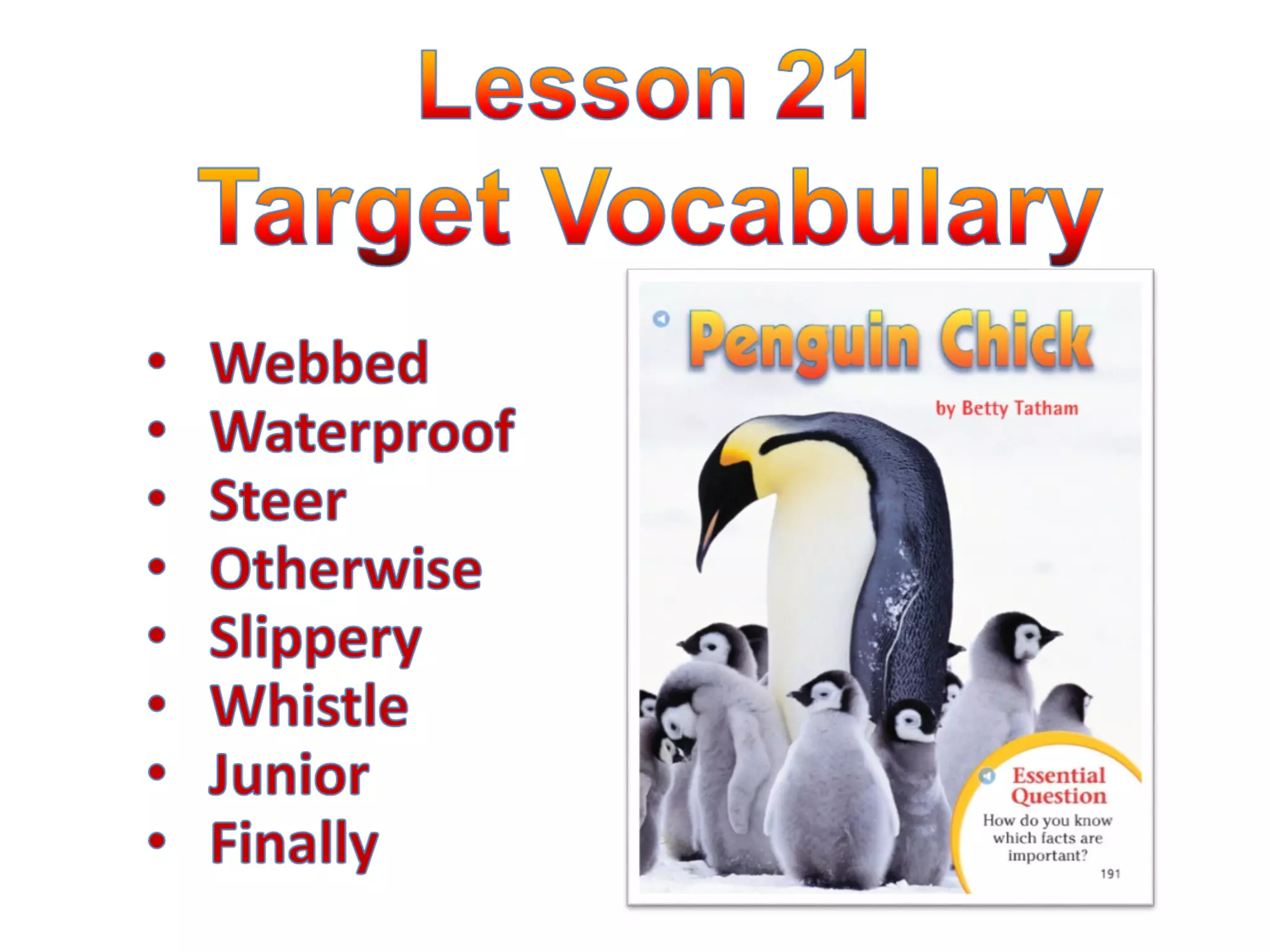 Lesson 21 Penguin Chick | PPT