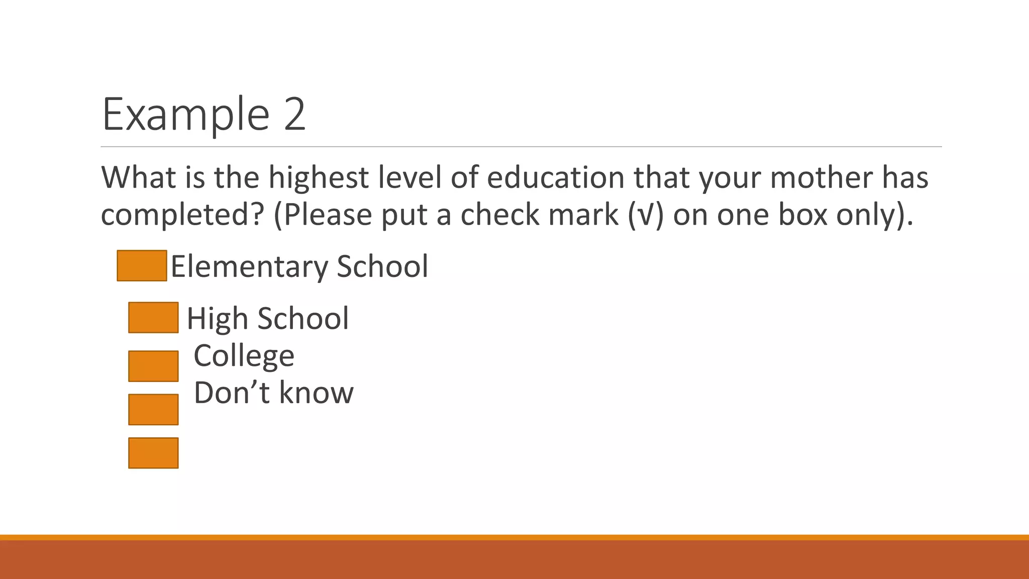 Lesson 21 designing the questionaire and establishing validity and ...