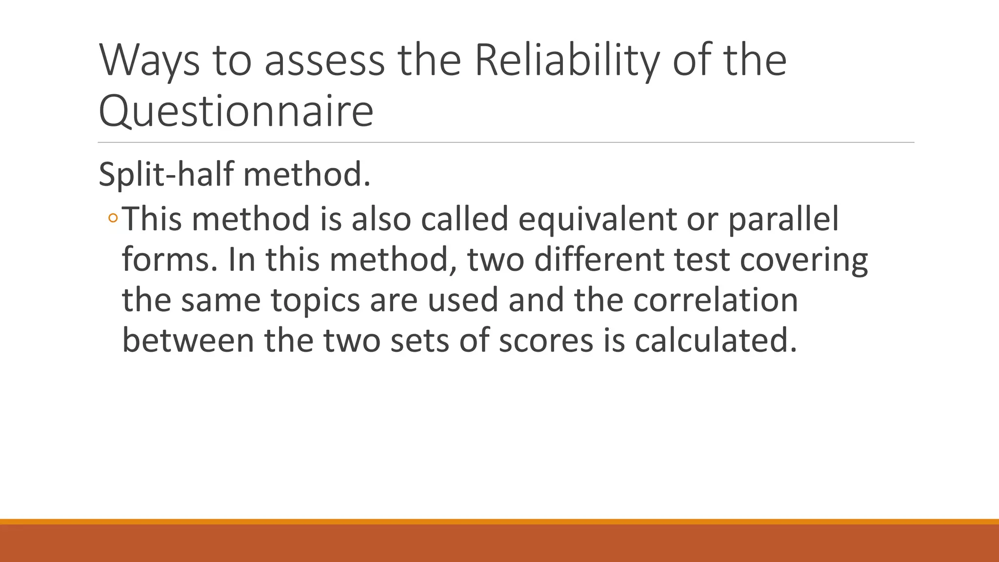 Lesson 21 designing the questionaire and establishing validity and ...