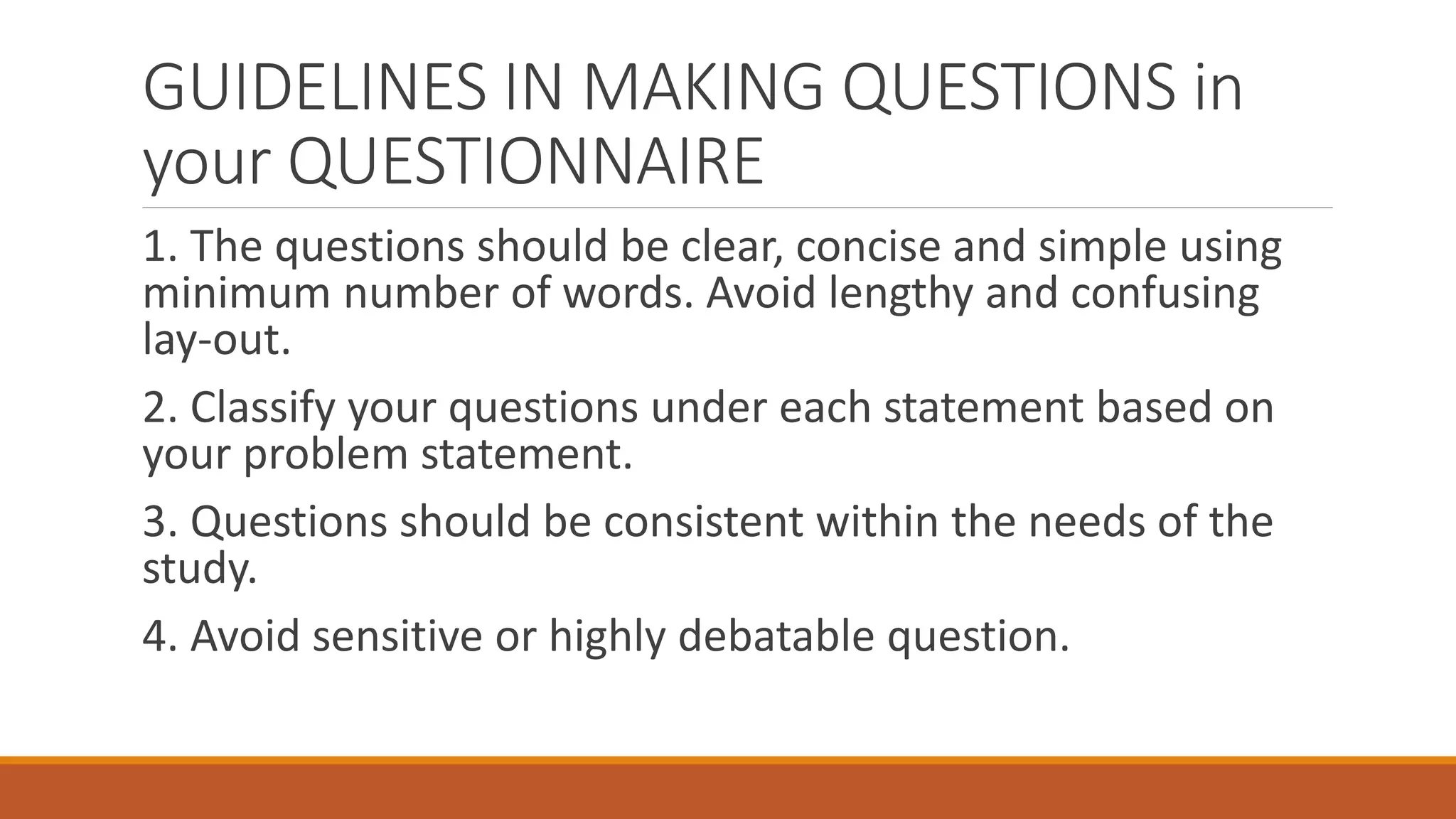 Lesson 21 designing the questionaire and establishing validity and ...