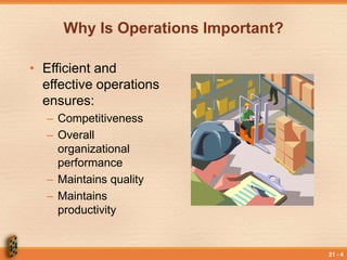 Lesson 21 Managing Operations, Quality and Productivity | PPT