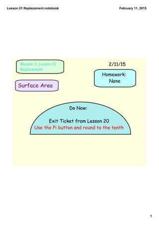 Lesson 21 replacement | PDF