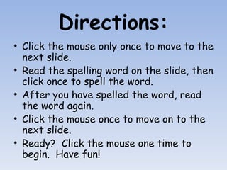 Lesson 21 spelling_powerpoint | PPT