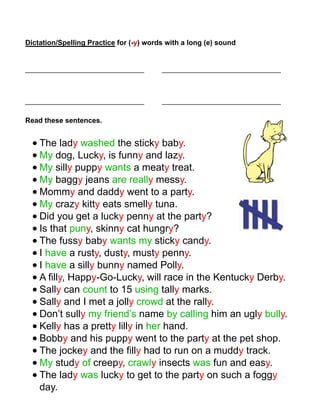Lesson 21 vowel pattern ( y) | PDF