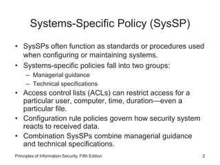 Lesson 2 - System Specific Policy | PPT