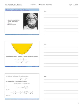 Lesson 22: Areas and Distances (handout) | PDF