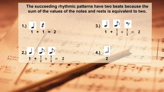 Lesson 2-fourth time signature | PPTX