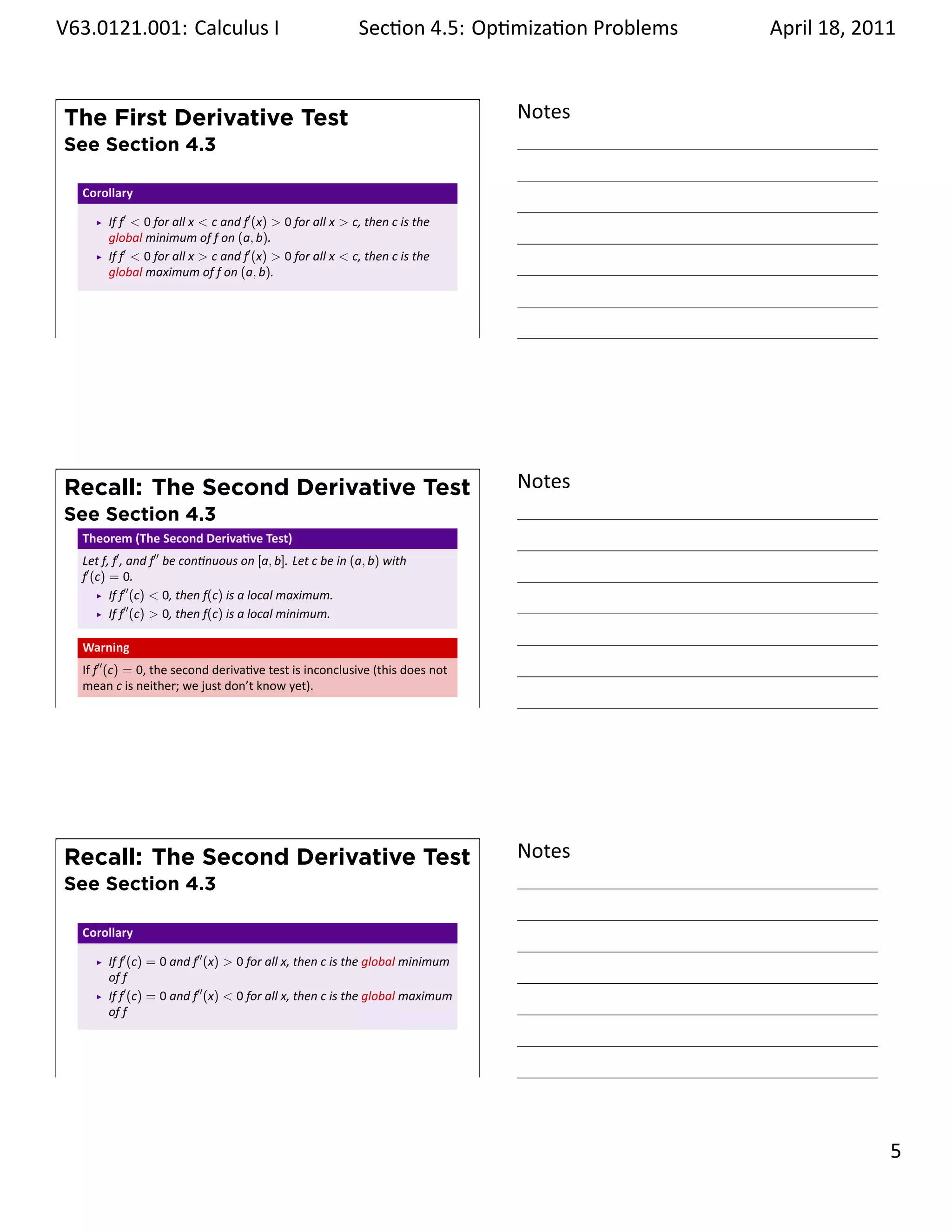 Lesson 22: Optimization Problems (handout) | PDF