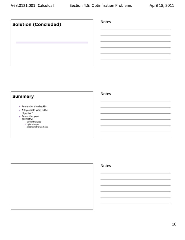 Lesson 22: Optimization Problems (handout) | PDF