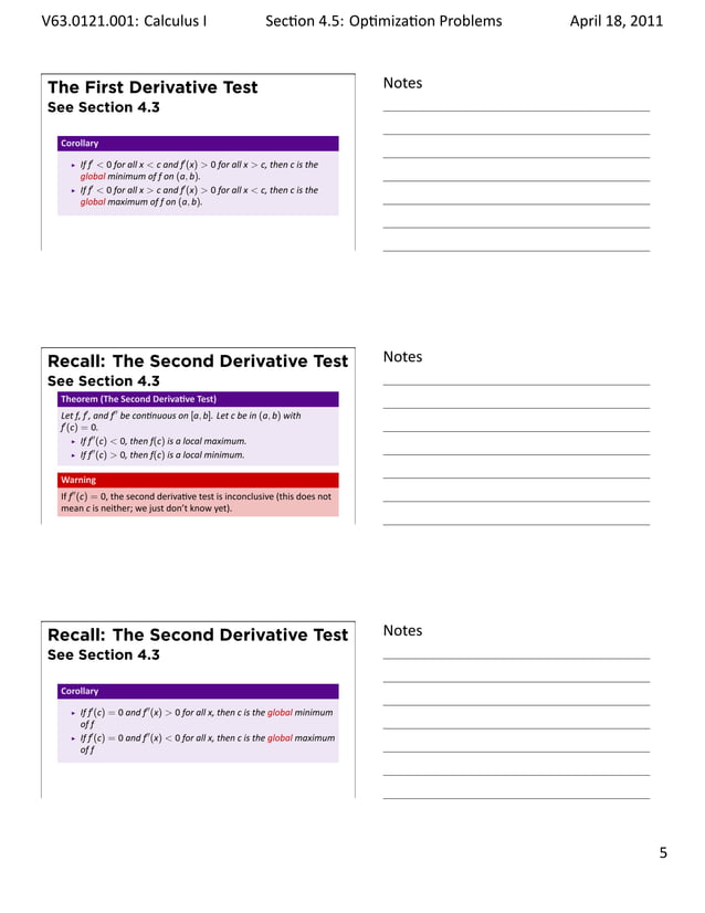 Lesson 22: Optimization Problems (handout) | PDF