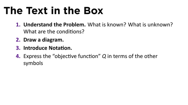 Lesson 22: Optimization Problems (slides) | PDF