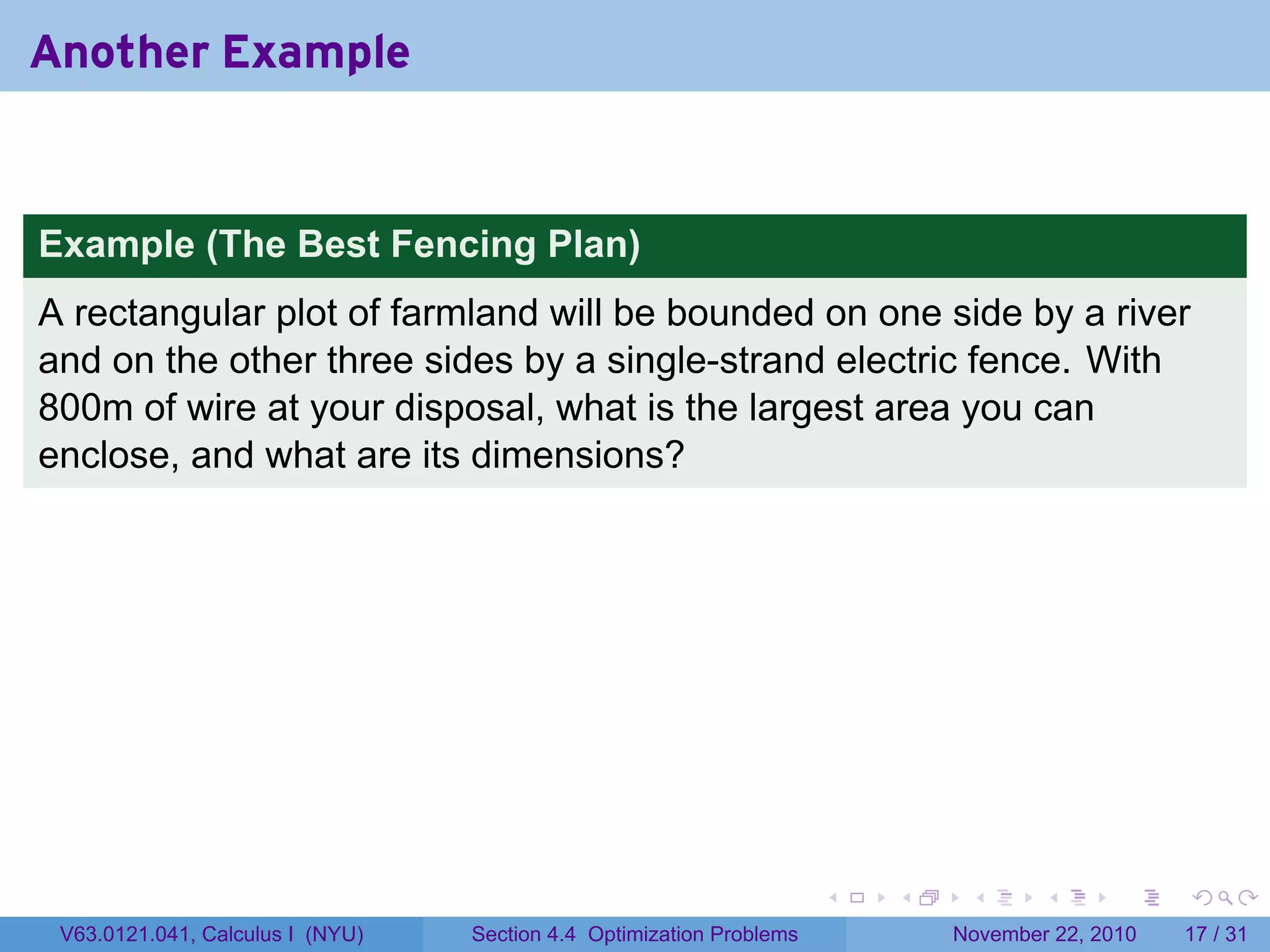 Lesson 22: Optimization (Section 041 slides) | PDF