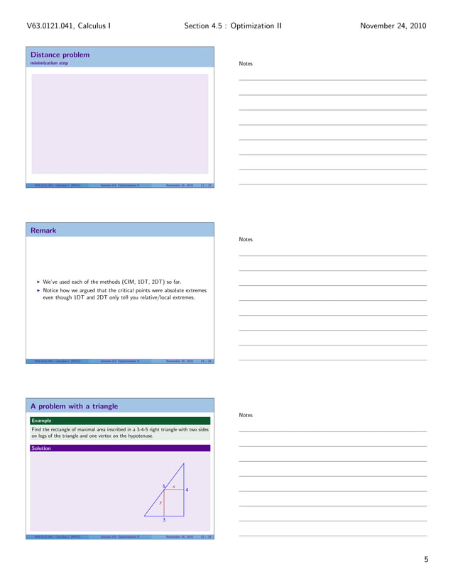 Lesson 22: Optimization II (Section 041 handout) | PDF
