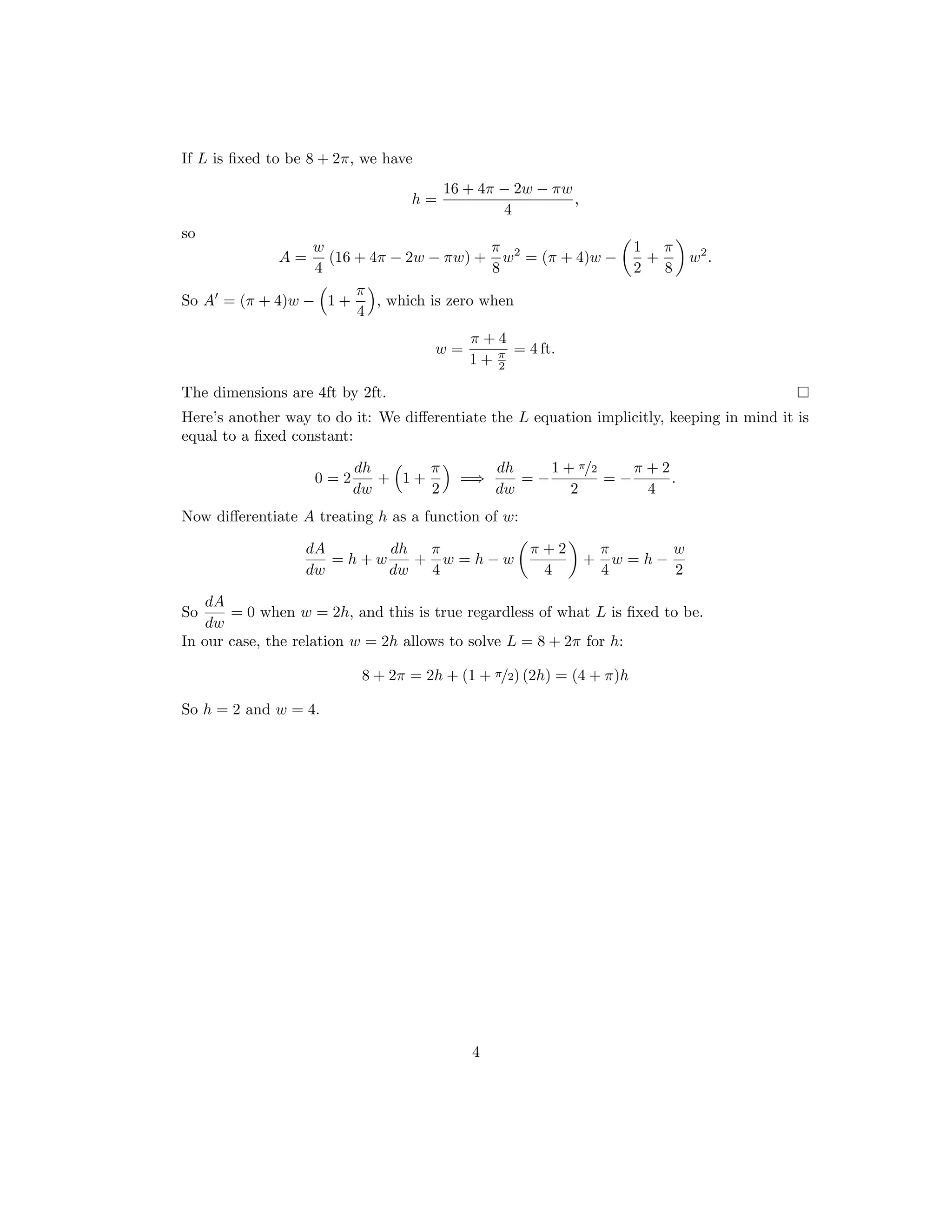 Lesson 22: Optimization Problems (worksheet solutions) | PDF