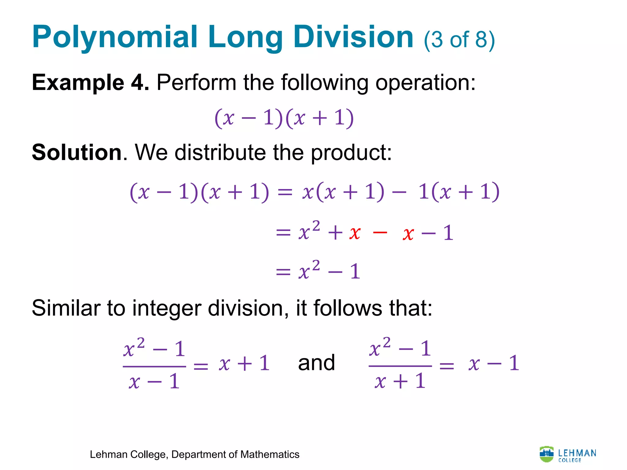Lesson 22: Polynomial Long Division | PPTX | Computing | Technology ...