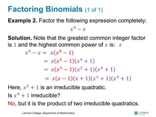 Lesson 22: Polynomial Long Division | PPTX