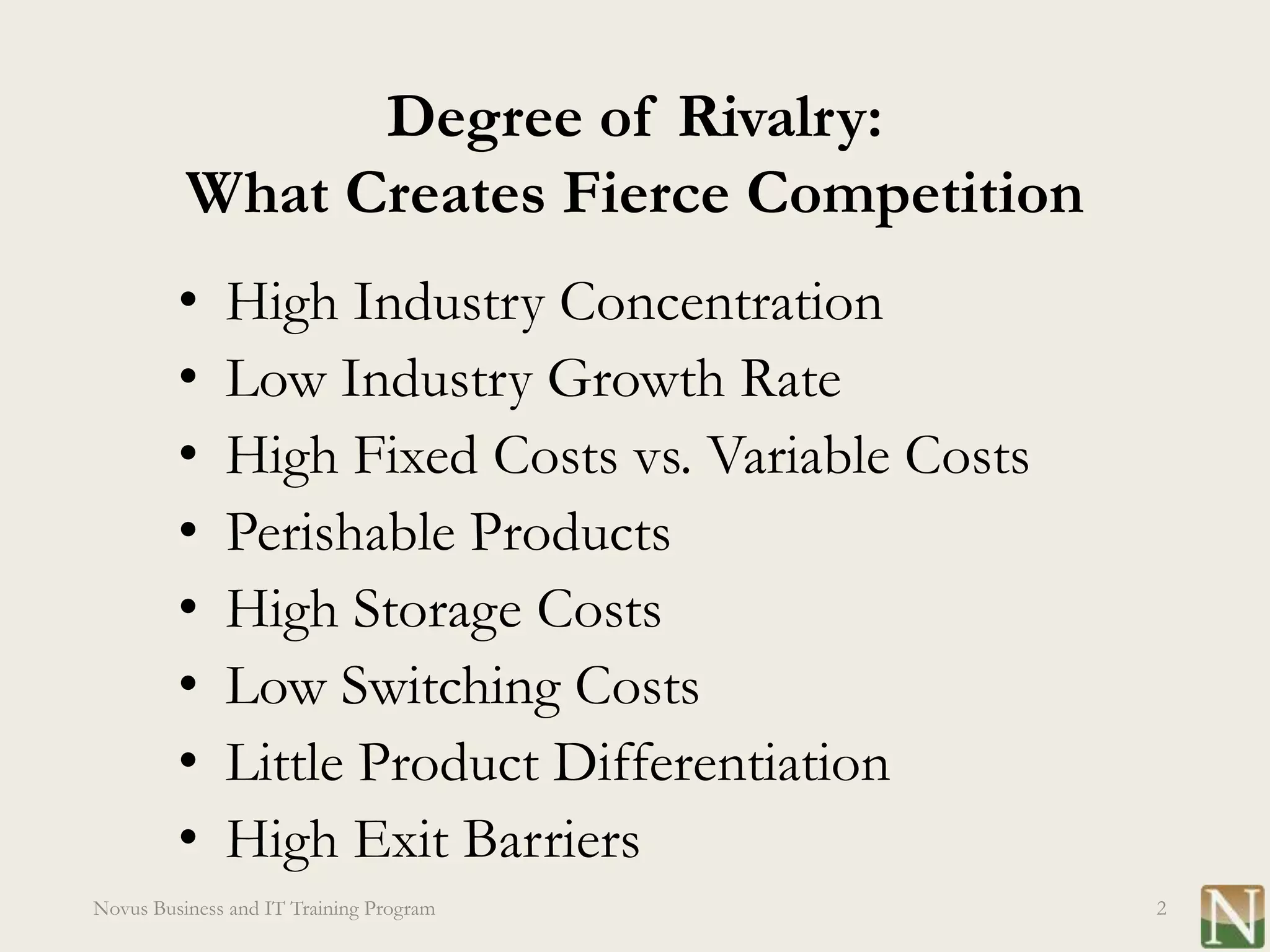 Lesson 22: Porter's Five Forces Theory | PPTX