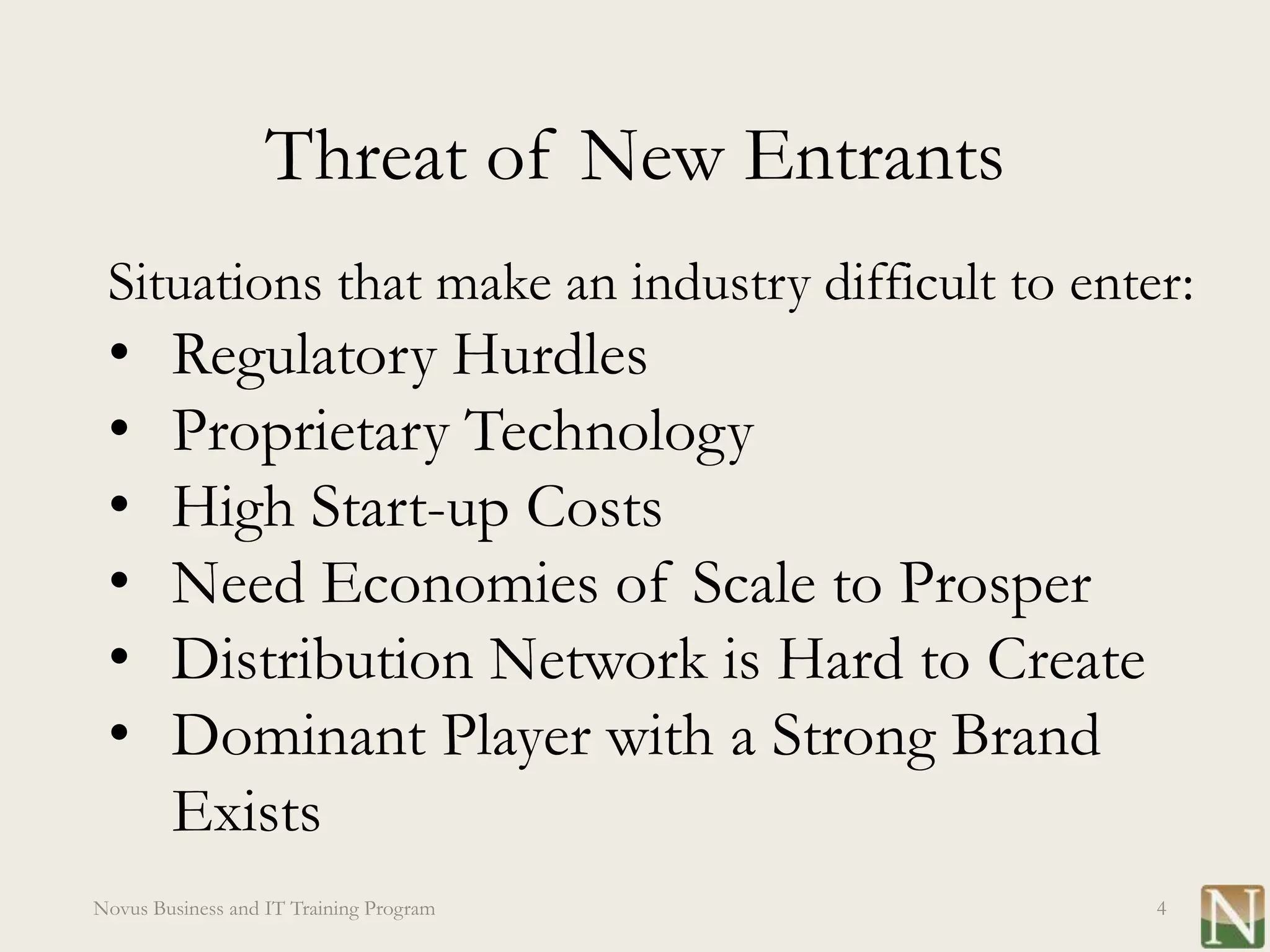Lesson 22: Porter's Five Forces Theory | PPTX