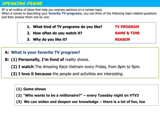 Lesson 22 review speaking frame 2 | PPT