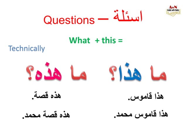 Arabic With Nadia - Lesson 2 Slides | PPTX | Islam | Religion ...