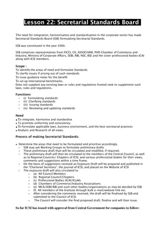 Lesson 22: Secretarial StandardsBboard - Company Law by: dipti dhakul ...