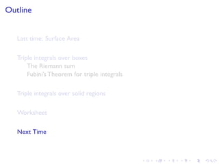 Lesson 22: Triple Integrals | PPT