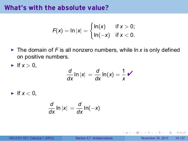 Lesson 23: Antiderivatives (Section 021 slides)