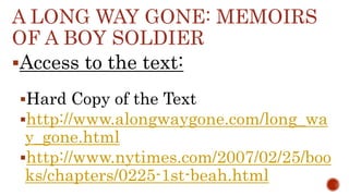 Memoirs of a Boy Soldier | PPTX