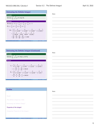 Lesson 23: The Definite Integral (handout) | PDF