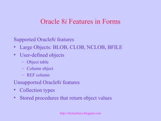 Oracle Forms :Object Features In forms | PPT