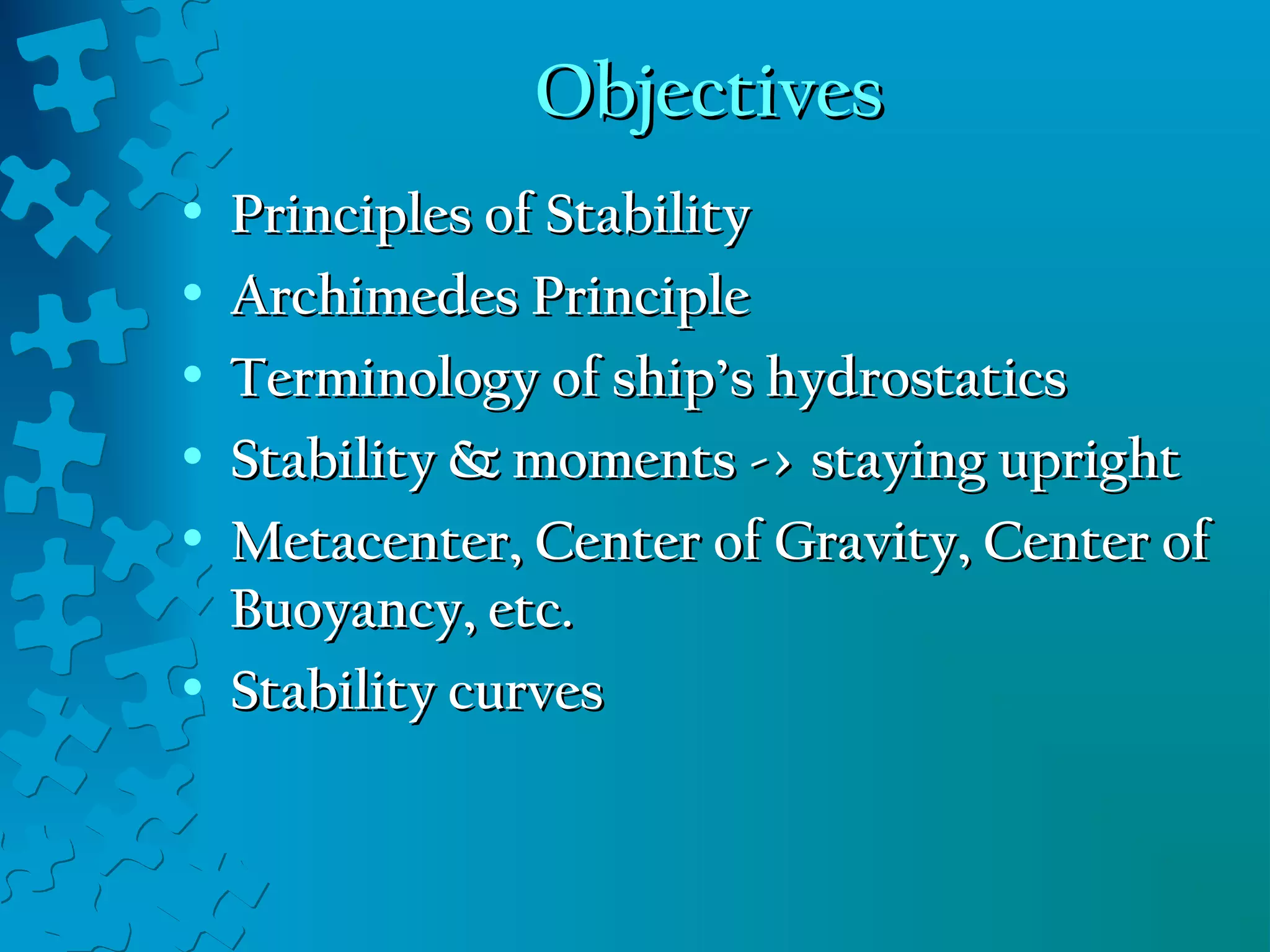 Buoyancy & Stability | PPT