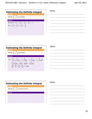 Lesson 24: Areas and Distances, The Definite Integral (handout) | PDF