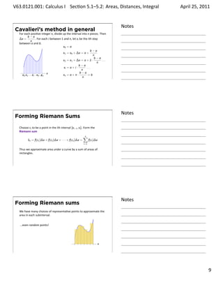 Lesson 24: Areas and Distances, The Definite Integral (handout) | PDF
