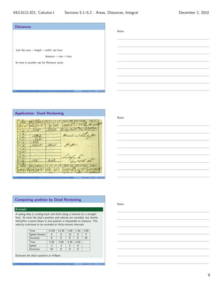 Lesson 24: Areas, Distances, the Integral (Section 021 handout) | PDF