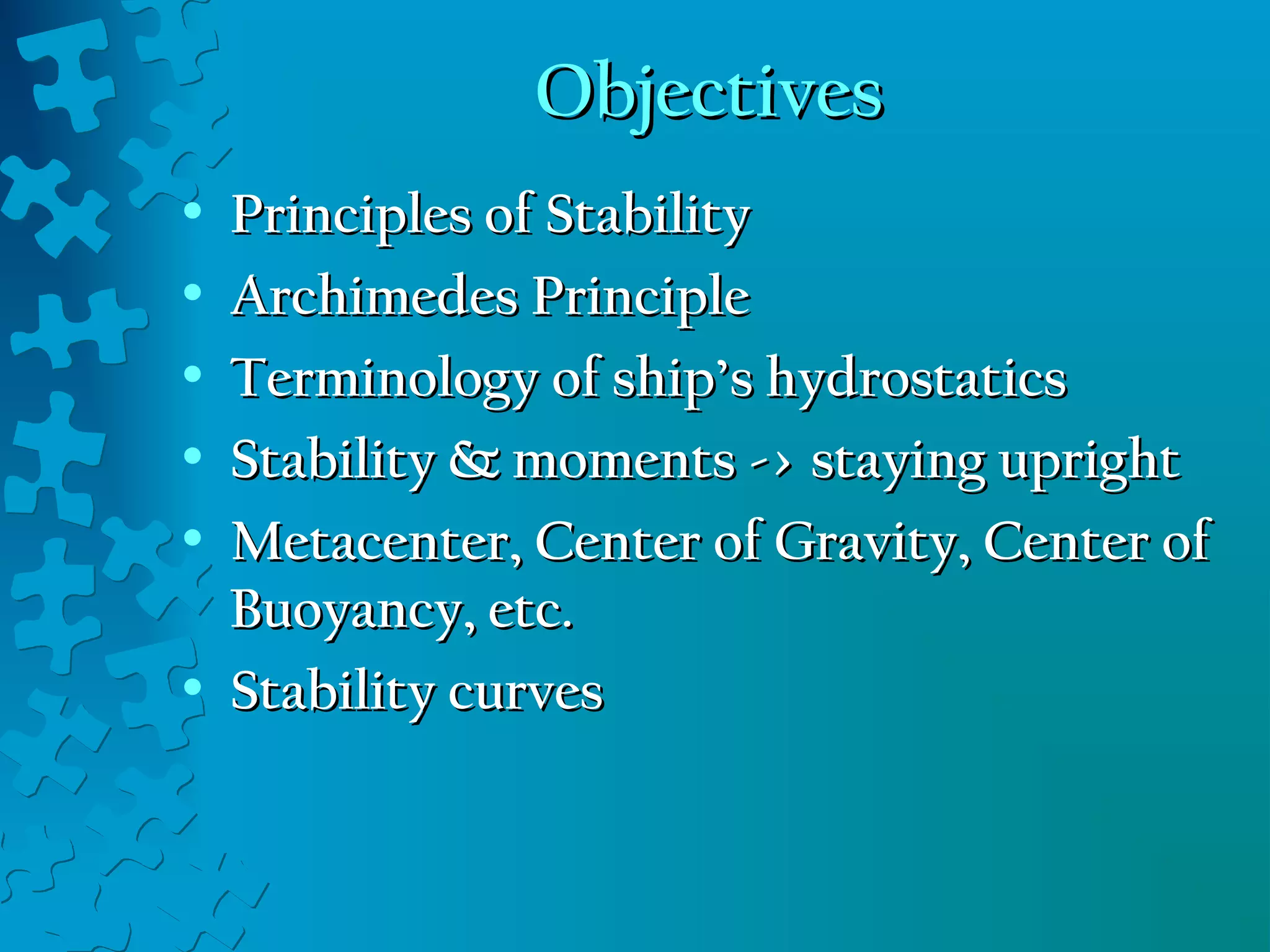 Lesson 24 buoyancy & stability | PPT