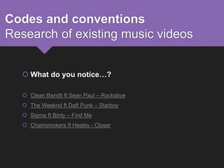 AS Media Studies - Music video intro | PPT