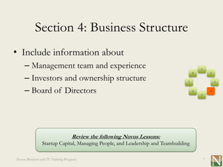 Lesson 24: Writing a Business Plan | PPTX