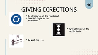 Handling real life situations: Asking and giving directions complete | PPTX