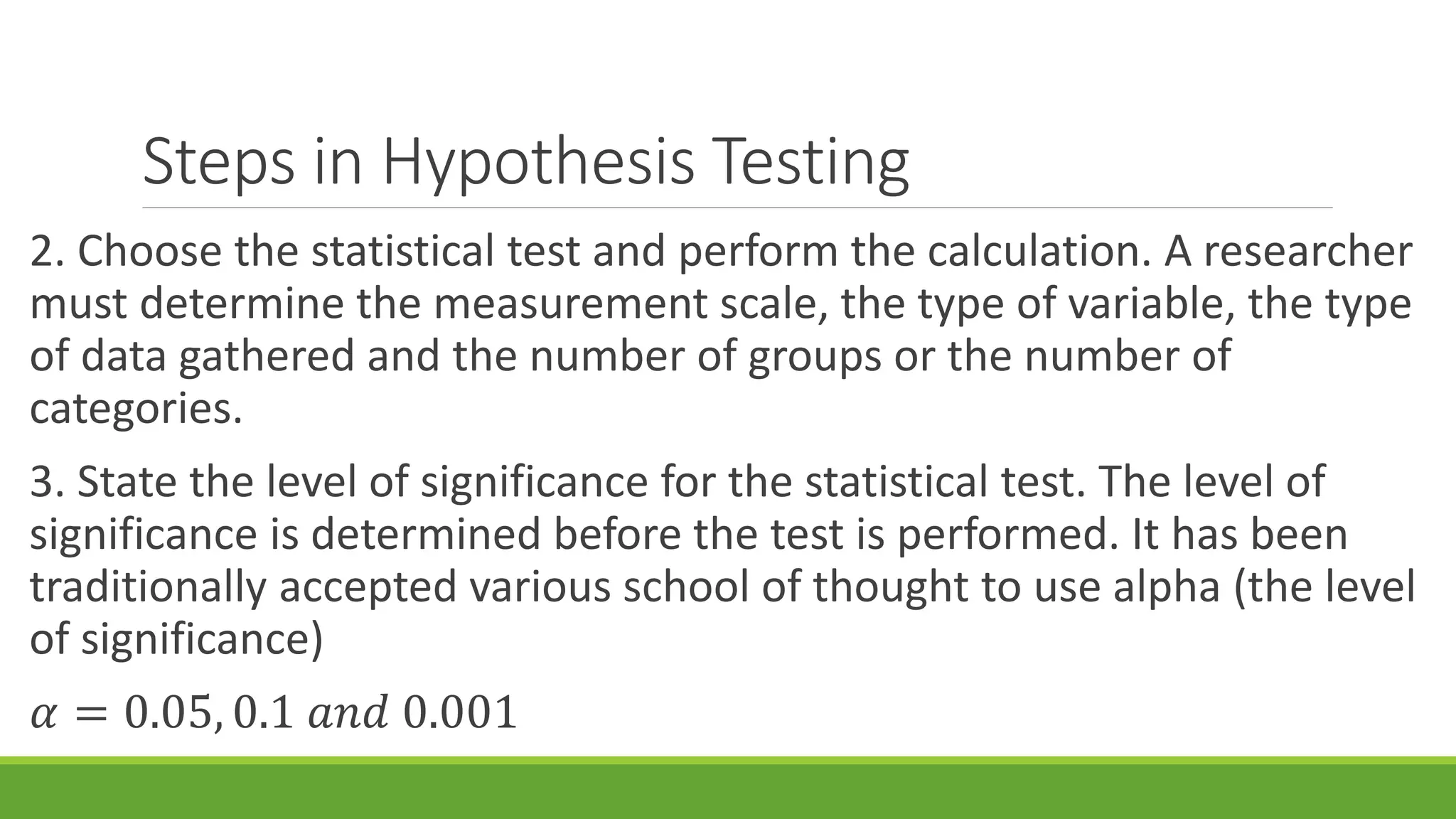 Lesson 24 testing the hypothesis | PPTX